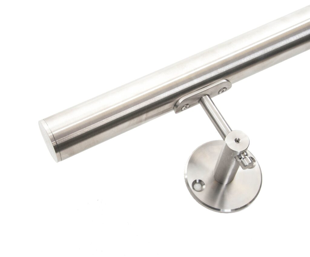 Stainless Steel Handrail With Flat Ends- Upgraded Bracket- Premium Rail ...